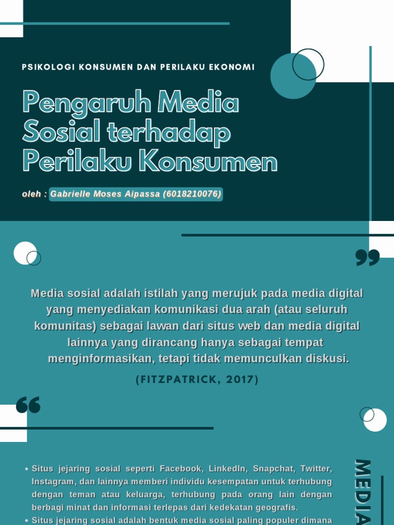 Pengaruh Media Sosial Terhadap Perilaku Konsumen | PDF