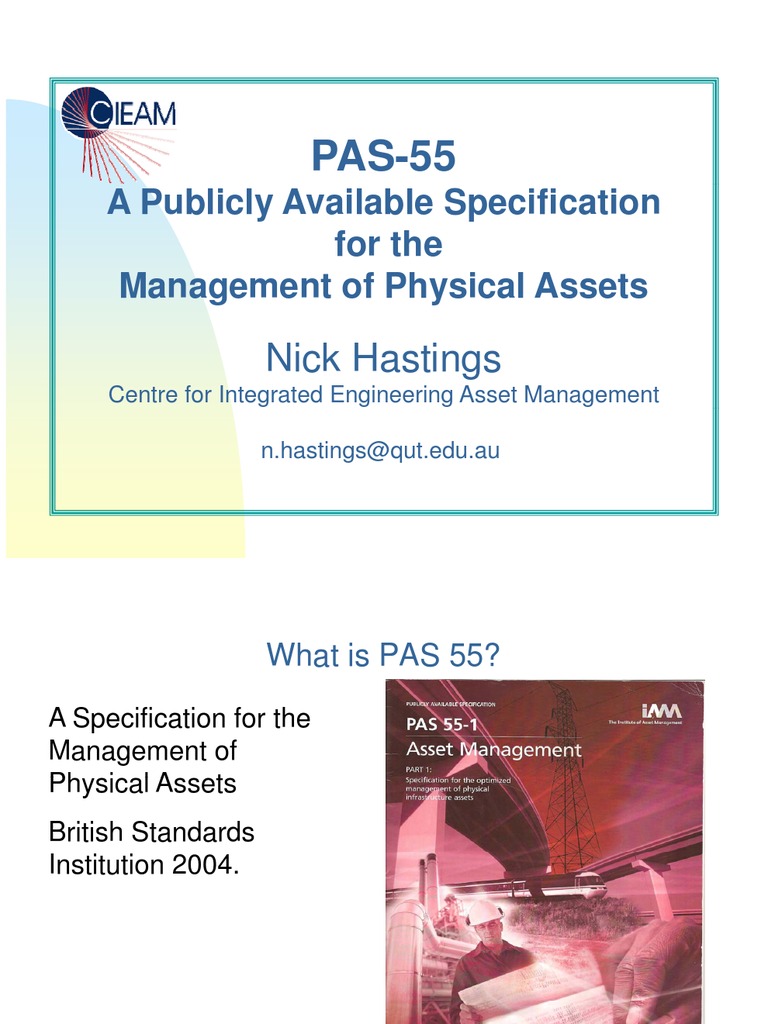 Overview of PAS 55 Asset Management | PDF | Reliability Engineering ...