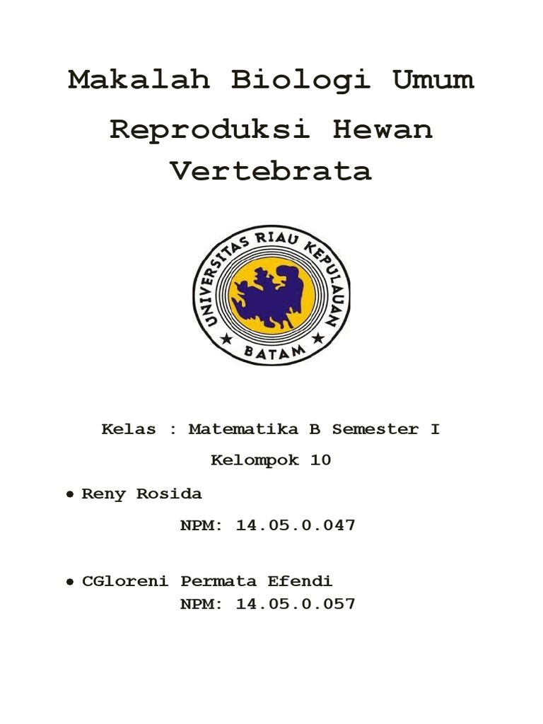 Reproduksi Hewan Vertebrata: Panduan Lengkap | PDF