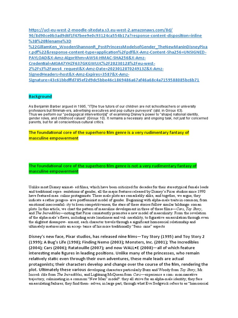 Post Princess Models of Gender v2 | PDF