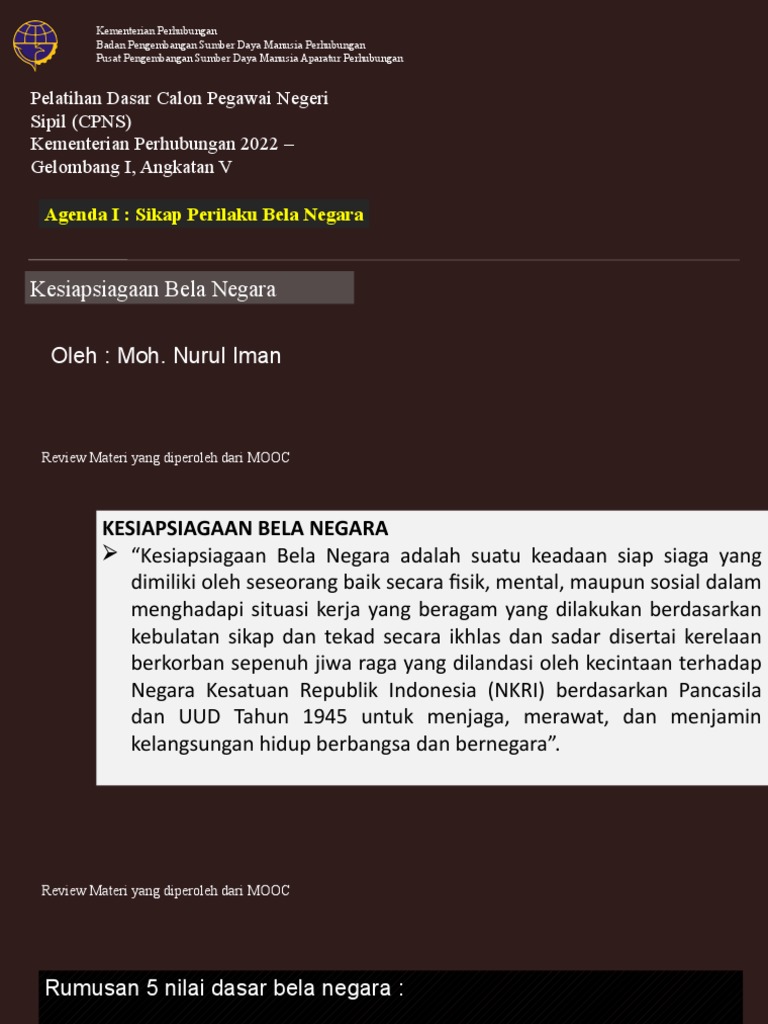 Agenda 1-3 Kesiapsiagaan BN - A5 | PDF