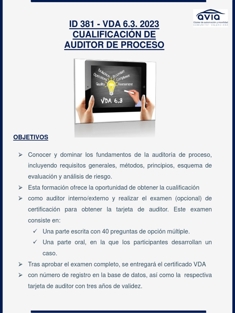 VDA 6.3 Definitivo | PDF | Auditoría