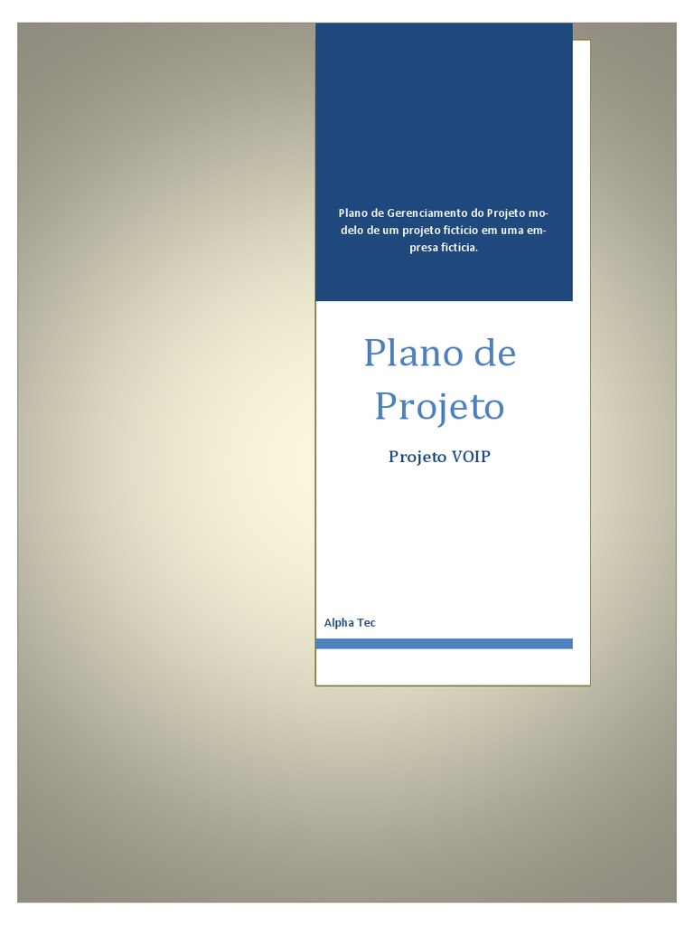 Plano de Gerenciamento Do Projeto Modelo | PDF