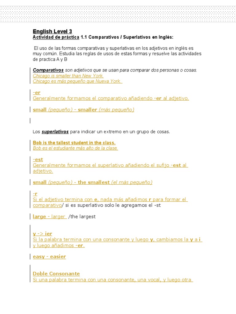 English Level 3: Muy Común. Estudia Las Reglas de Usos de Estas Formas ...