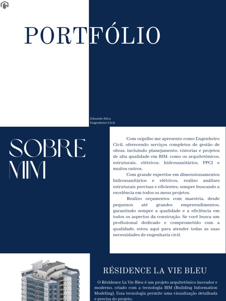 Exemplo de Portfólio de Projetos | PDF | BIM | Engenharia Civil