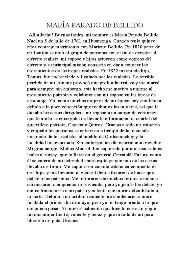 María Parado de Bellido | PDF