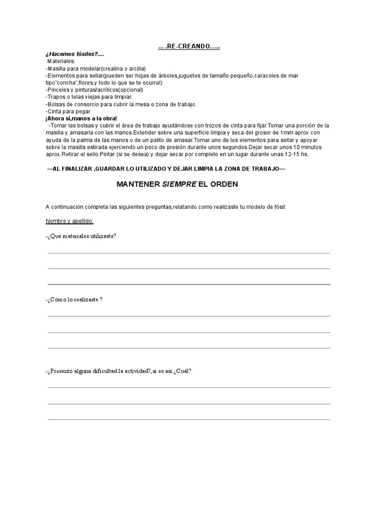 Fosiles de Arcilla | PDF