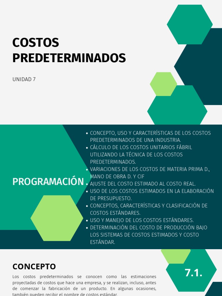 Costos Predeterminados | PDF | Presupuesto | Costo