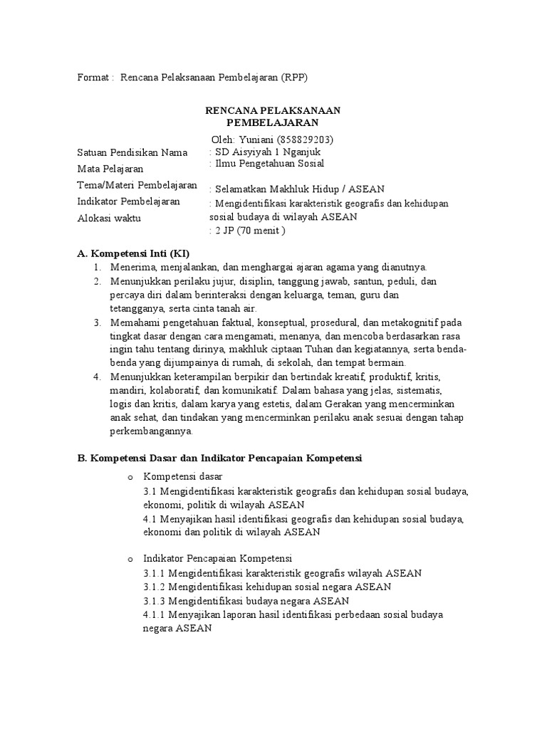 RPP Perbaikan Ips (Siklus 1) | PDF