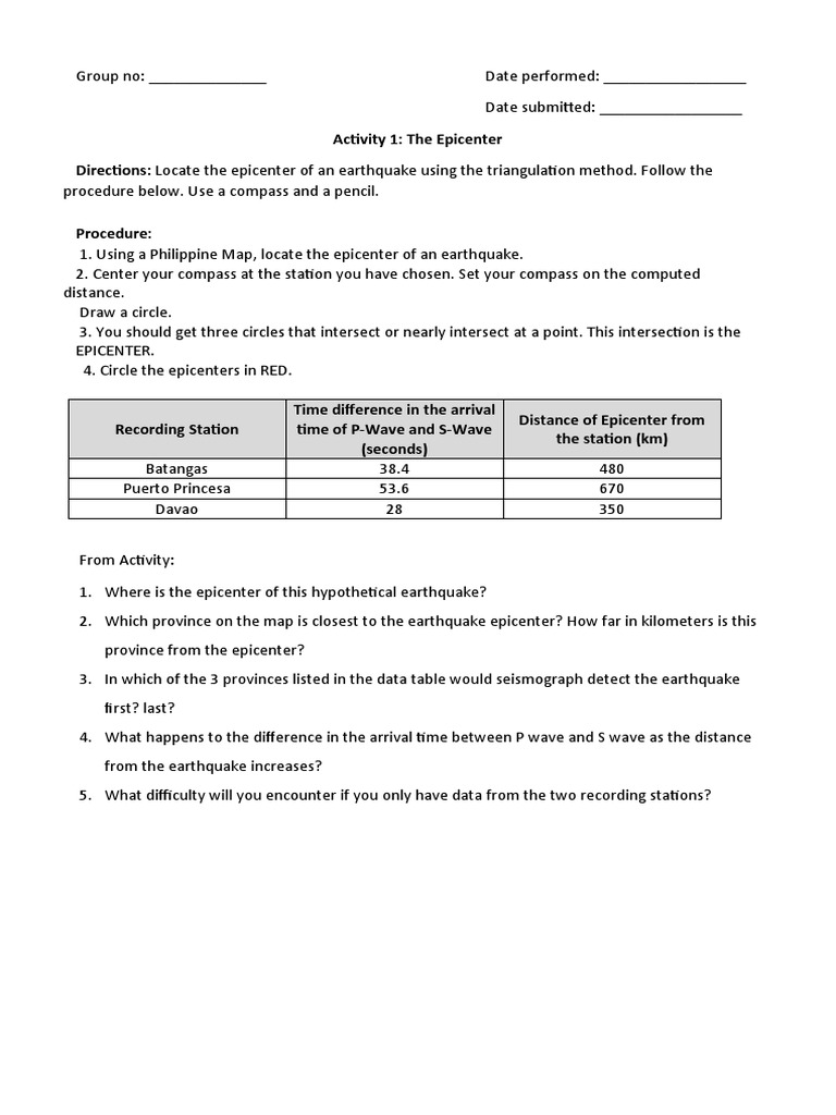 Triangulation Activity Sheets | PDF