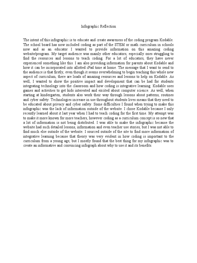 Infographic Reflection | PDF