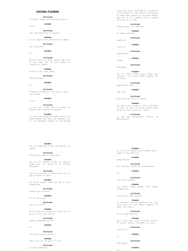 ESCENA 1 - Fleabag PDF | PDF