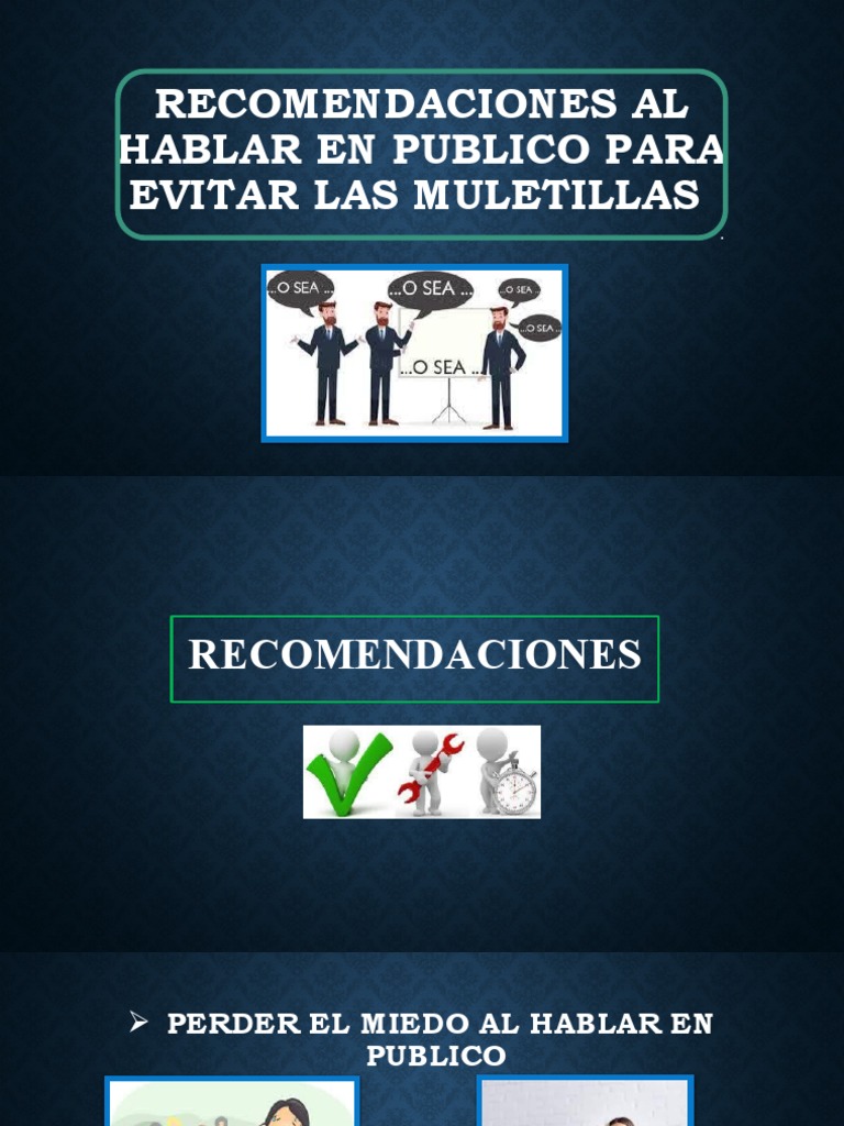 Cómo evitar muletillas al hablar | PDF