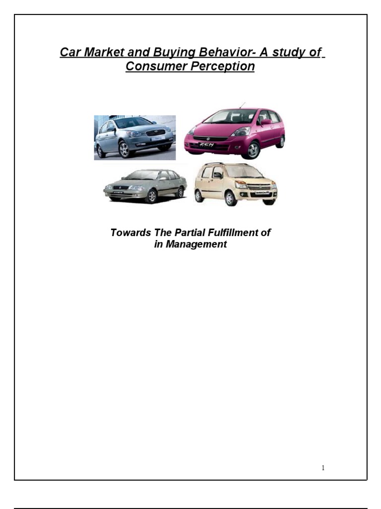 Consumer Perceptions in Car Market | PDF | Brand | Sampling (Statistics)