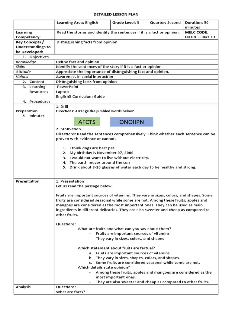 Detailed Lesson Plan | PDF | Learning | Philippines