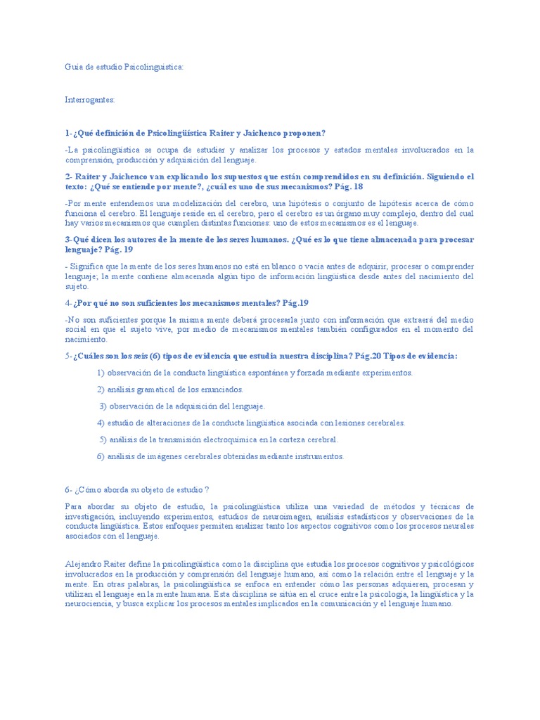 Psico Resumen Cap 3 | PDF | Psicolingüística | Aquisición de idioma