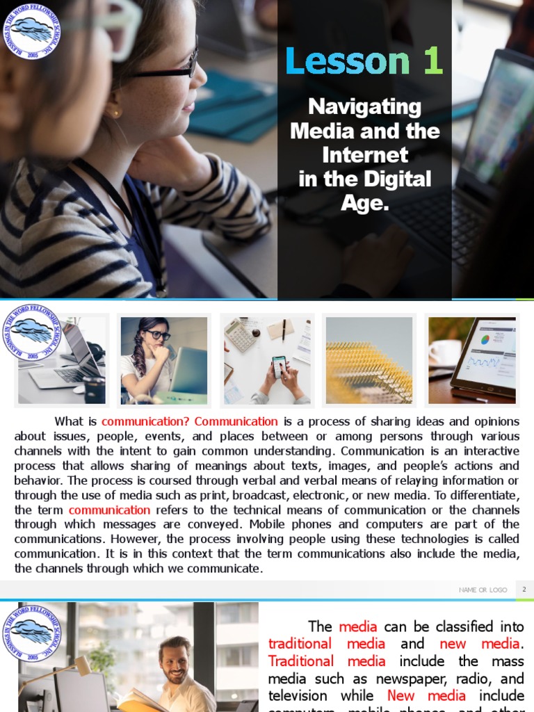 Lesson 1 Introduction To Media and Technology Litearcy | PDF | Mass ...