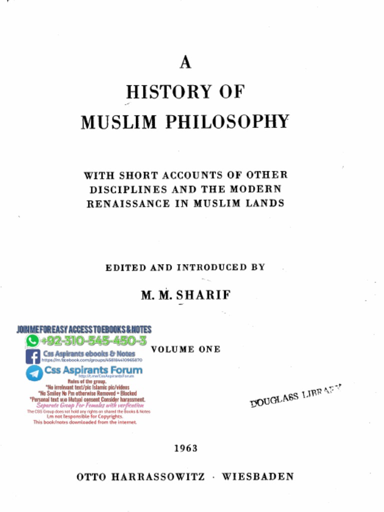 A History of Muslim Philosophy 1 | PDF