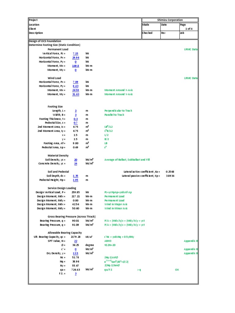 OCS Foundation Design | PDF