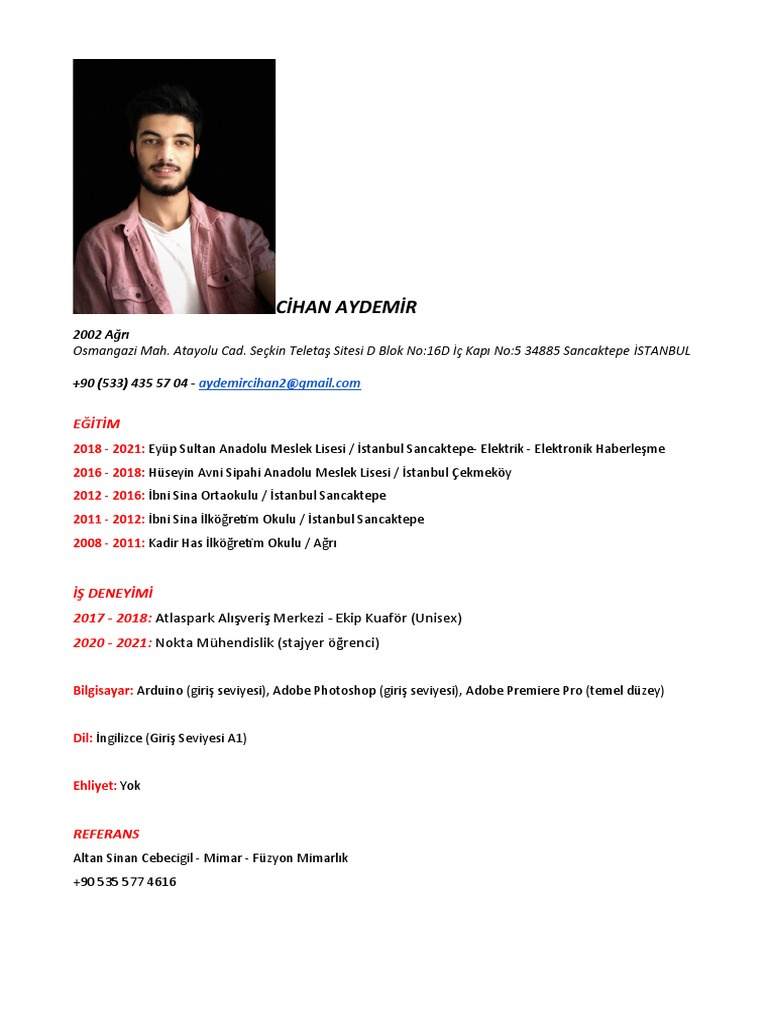 Cihan_CV | PDF