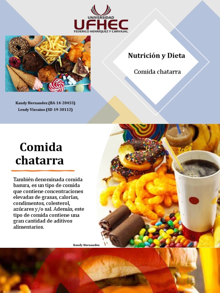 Impacto de la Comida Chatarra en la Salud | PDF | Comida chatarra ...
