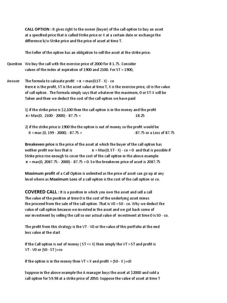 Option Strategies | Download Free PDF | Option (Finance) | Put Option