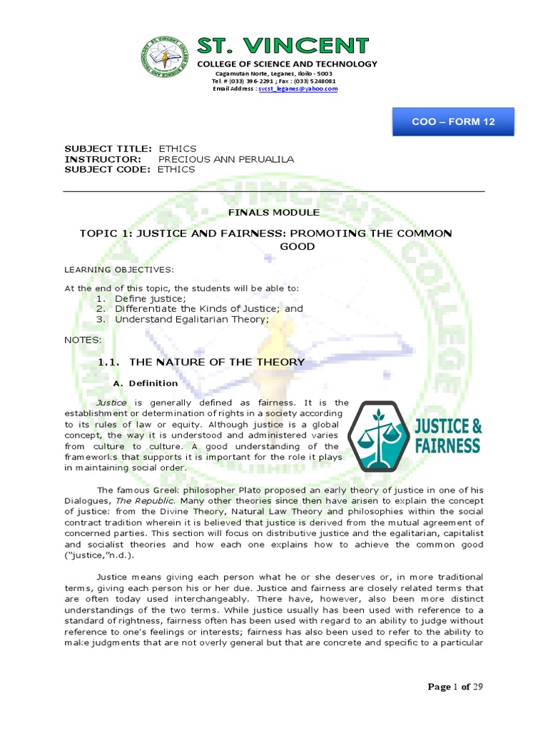 Ethics Module 3 | PDF | Justice | Crime & Violence