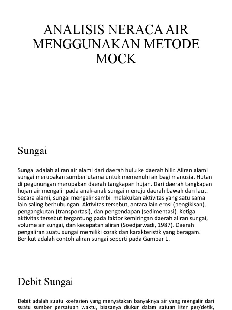Analisis Neraca Air Menggunakan Metode Mock | PDF