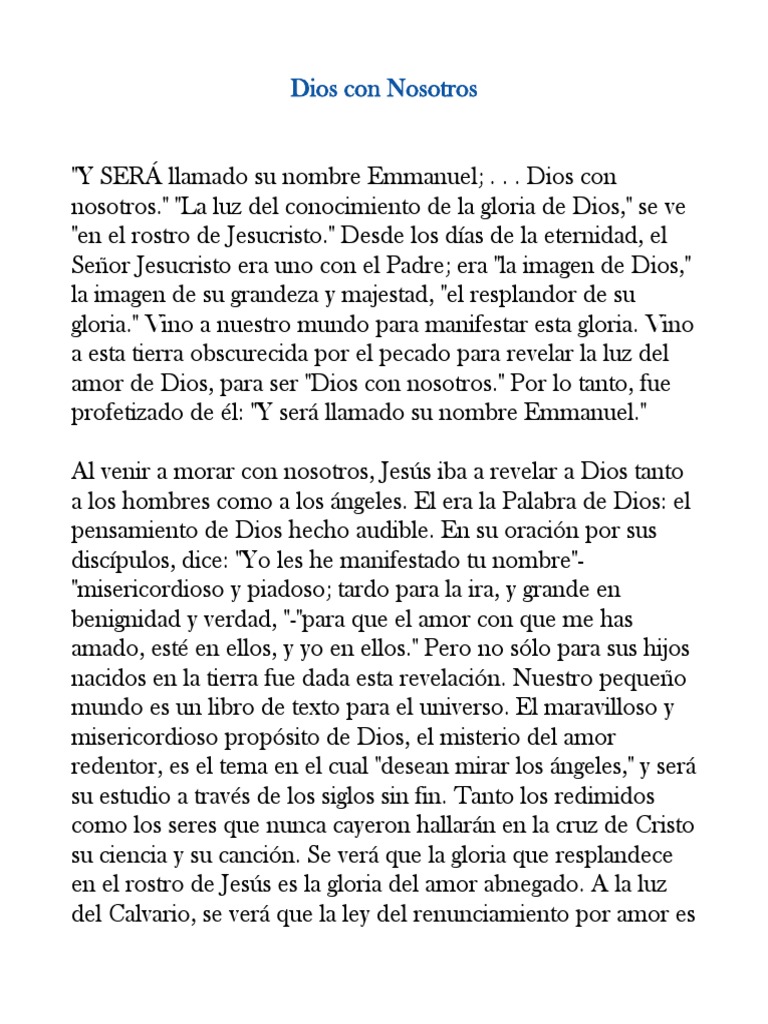 DIOS CON NOSOTROS - PDF Versión 1 | PDF | Cristo (título) | Jesús