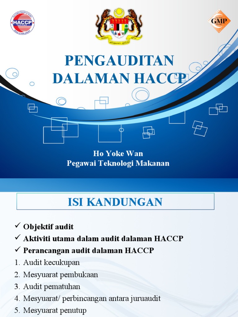 Audit Dalaman HACCP | PDF