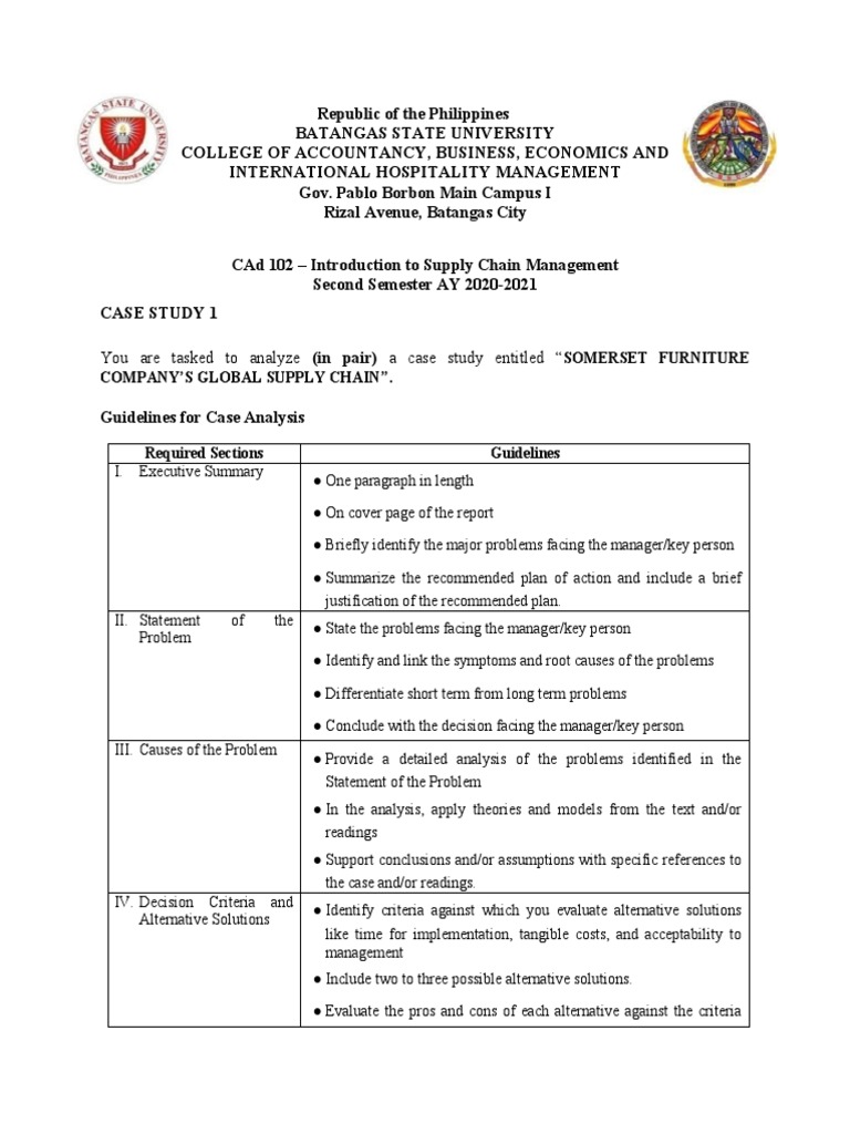 Case Study SCM | PDF | Supply Chain | Outsourcing