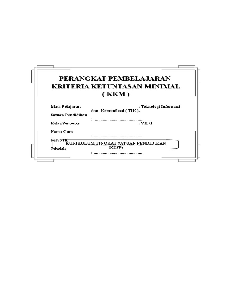KKM SMP Tik | PDF