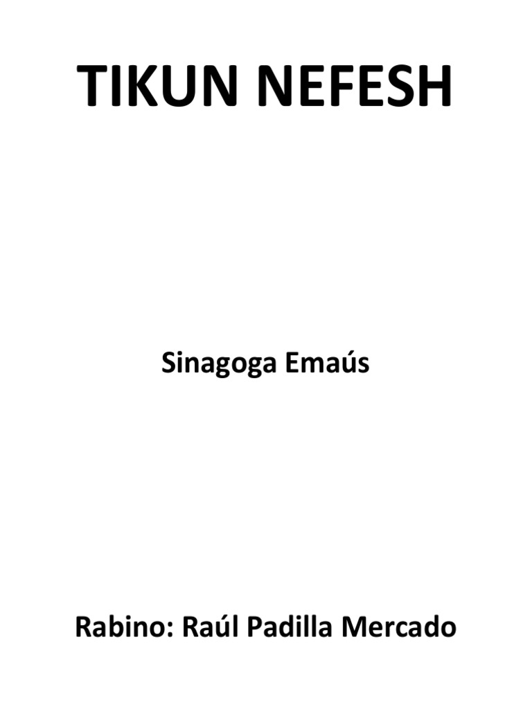 Niveles del Alma y Tikun Nefesh | PDF