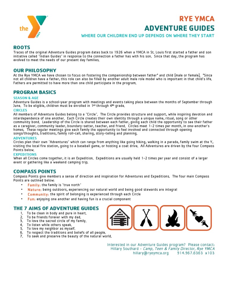 Rye YMCA Adventure Guides Program | PDF