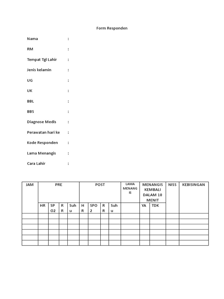 Form Responden | PDF