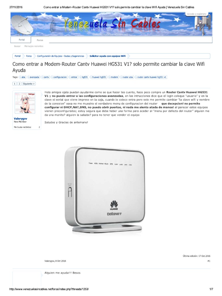 Moden WIFI CANTV | PDF
