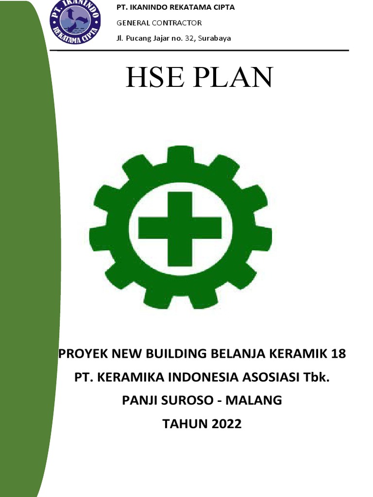 Ehs Plan Proyek BK Panji Suroso | PDF