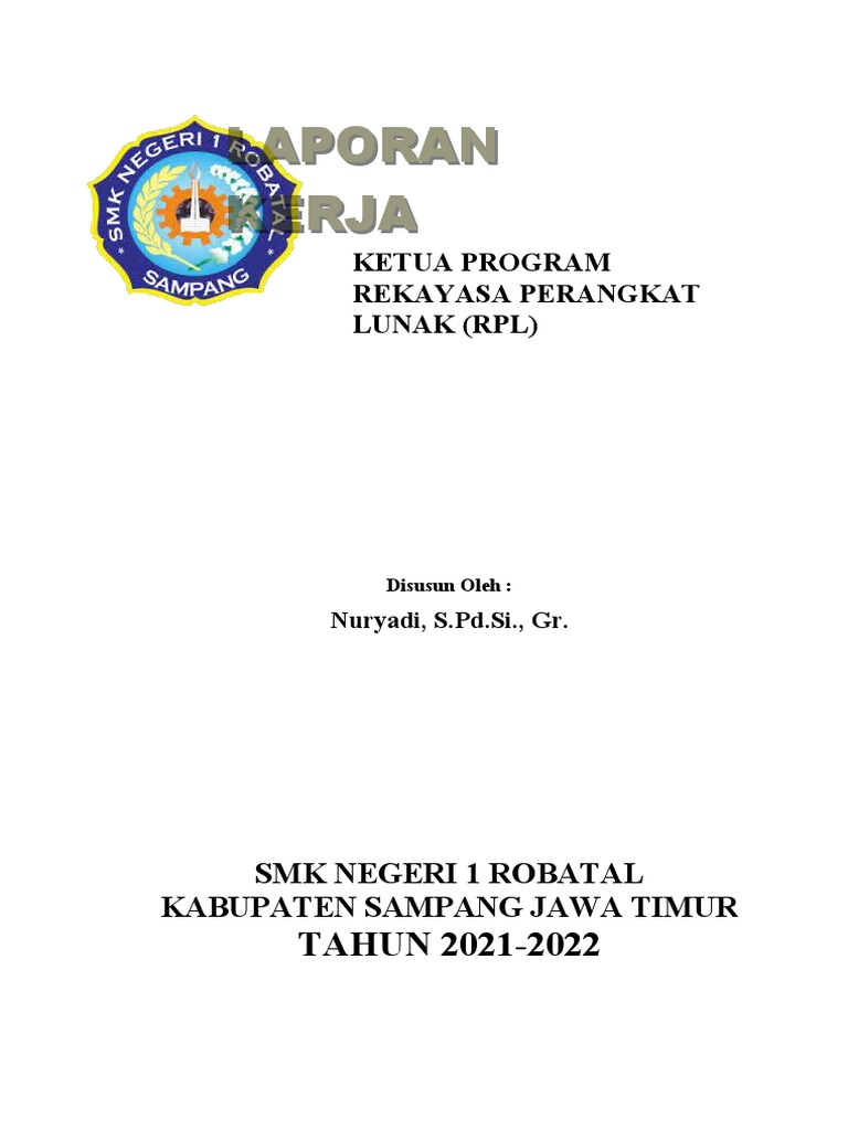 Laporan Kaprog RPL SMKN 1 Robatal 2021-2022 | PDF