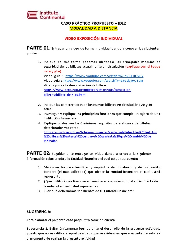 CP IDL2 Gestión de Caja Distancia 2023 - 1 | PDF