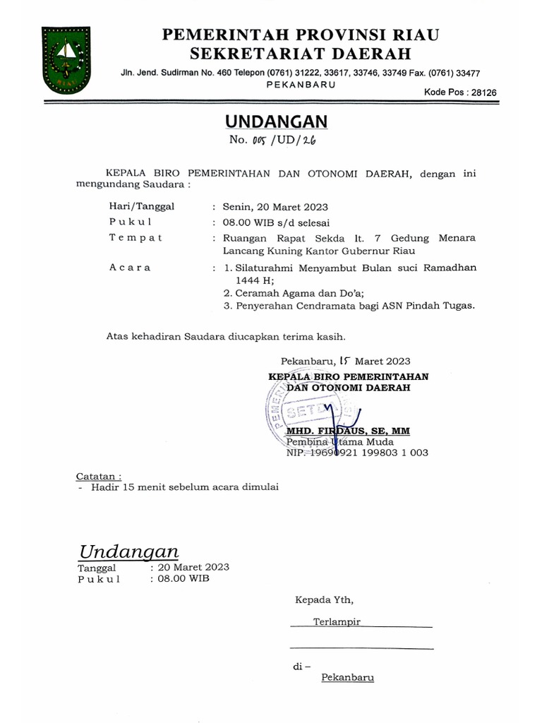 Undangan Menyambut Bulan Suci Ramadhan 1444 H | PDF