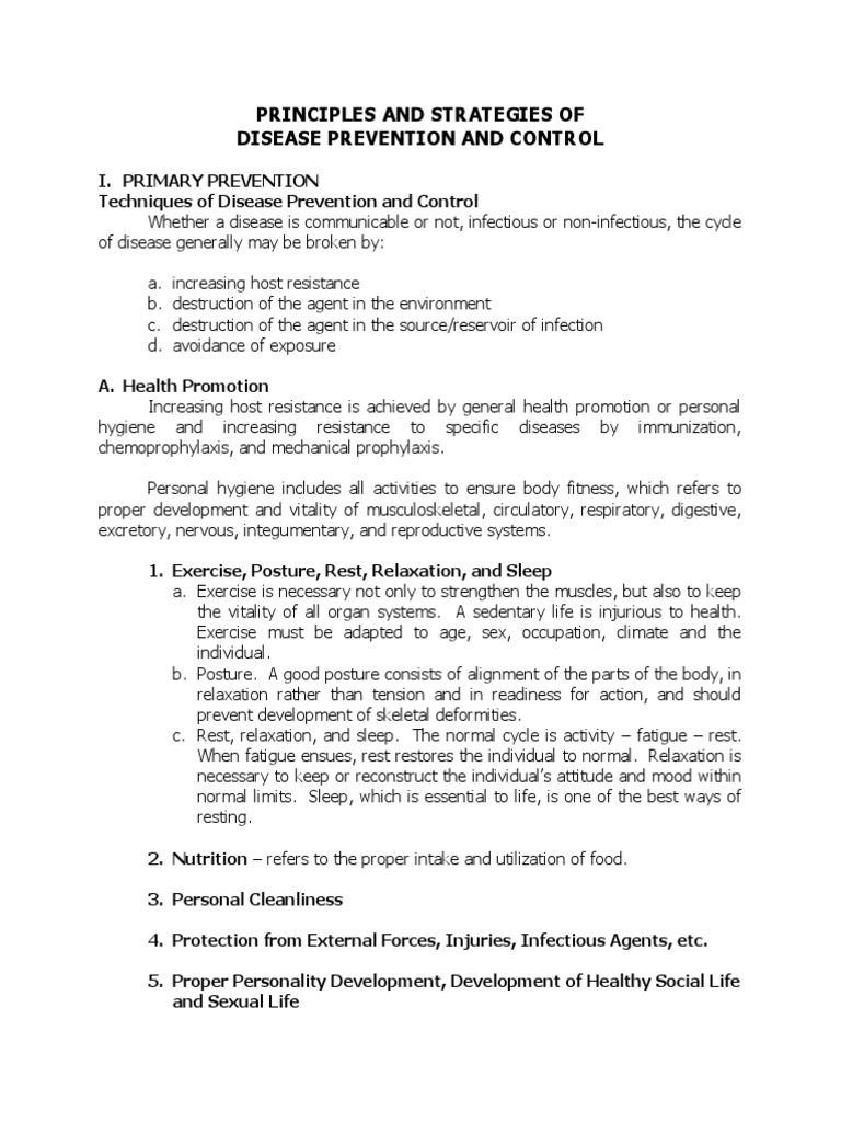 Principles and Strategies of Disease Prevention and Control | PDF ...