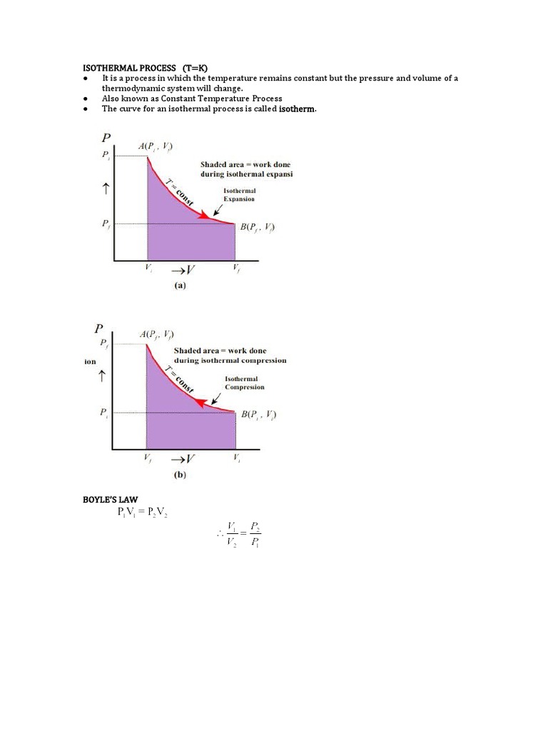 Thermo 1 Isothermal Process | PDF