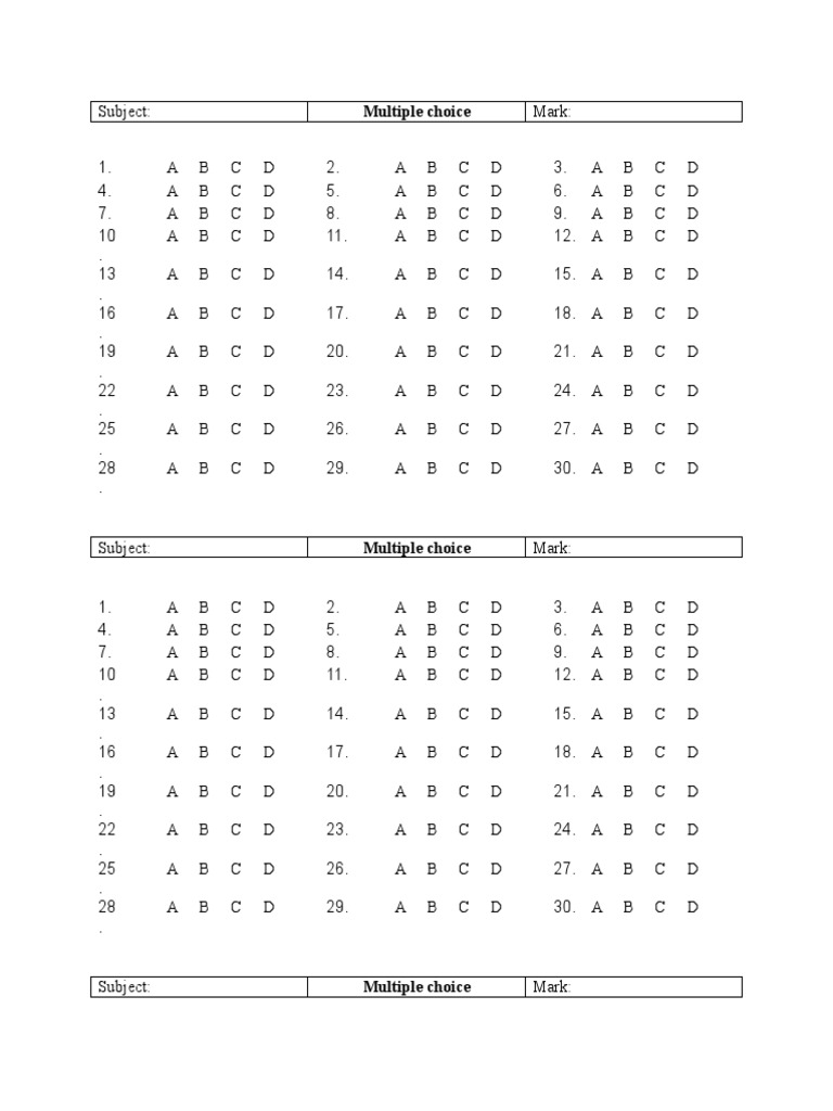 Multiple Choice | PDF