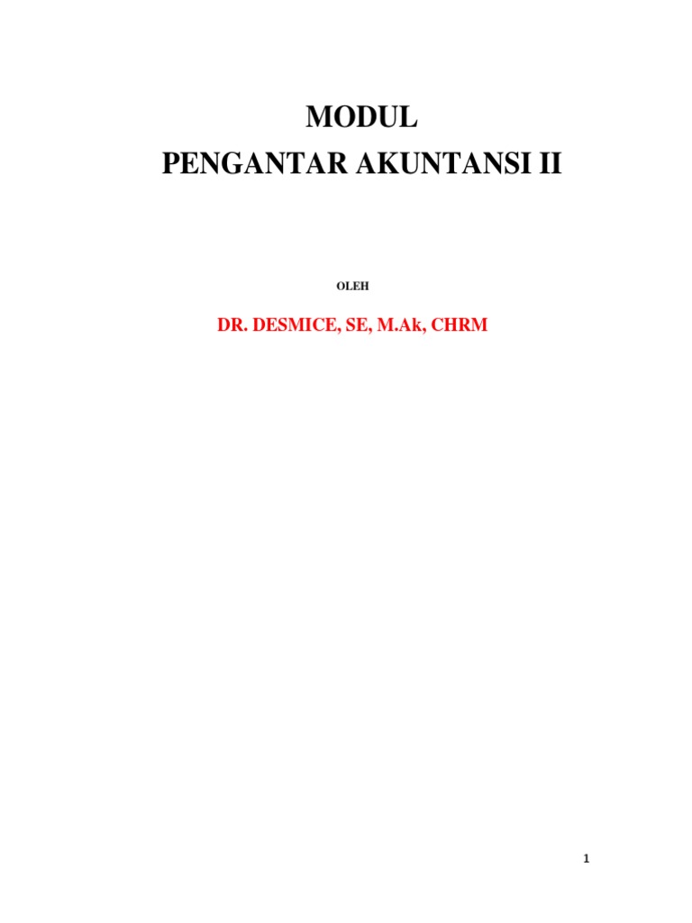 MODUL-AKUNTANSI-DASAR-ll UIS | PDF