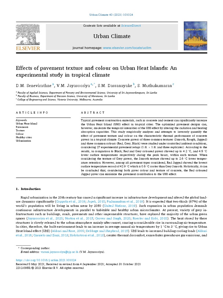 Urban Heat Islands Urban Microclimates Pdf Road Surface Concrete