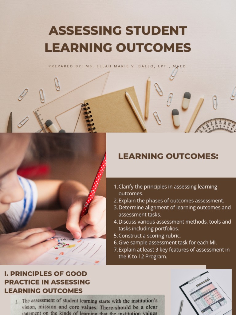ASSESSING-STUDENT-LEARNING-OUTCOMES (1) | PDF | Educational Assessment ...