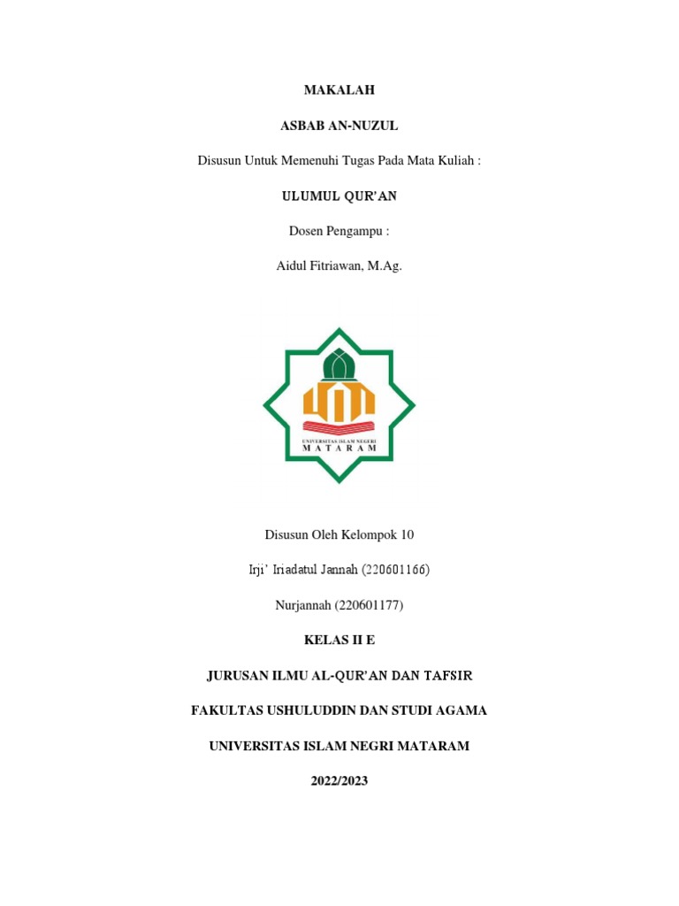 Makalah Ulumul Qur'an.... | PDF