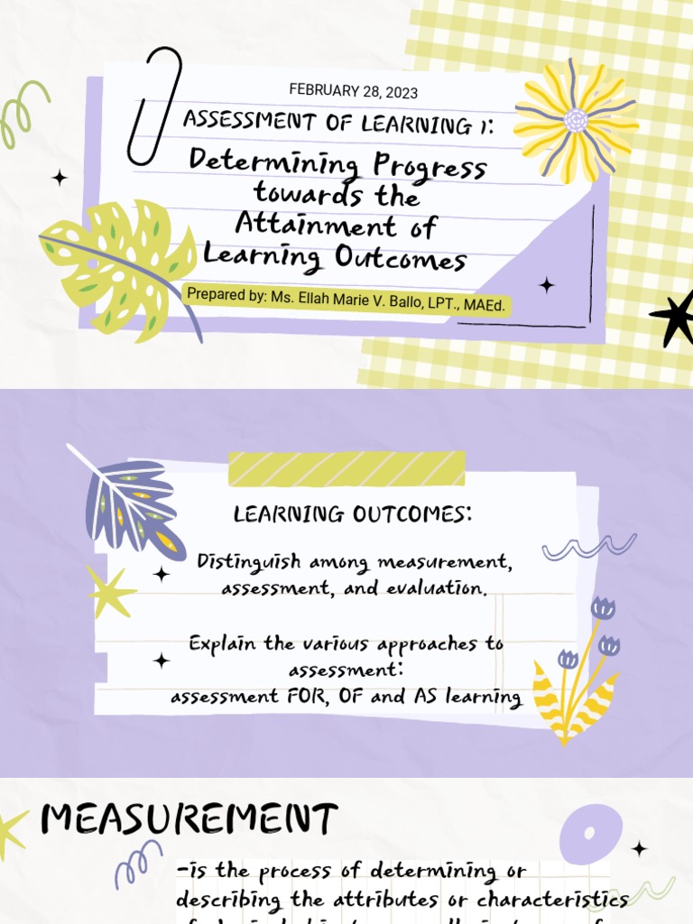 Profed222 Lesson-2 | PDF | Educational Assessment | Measurement