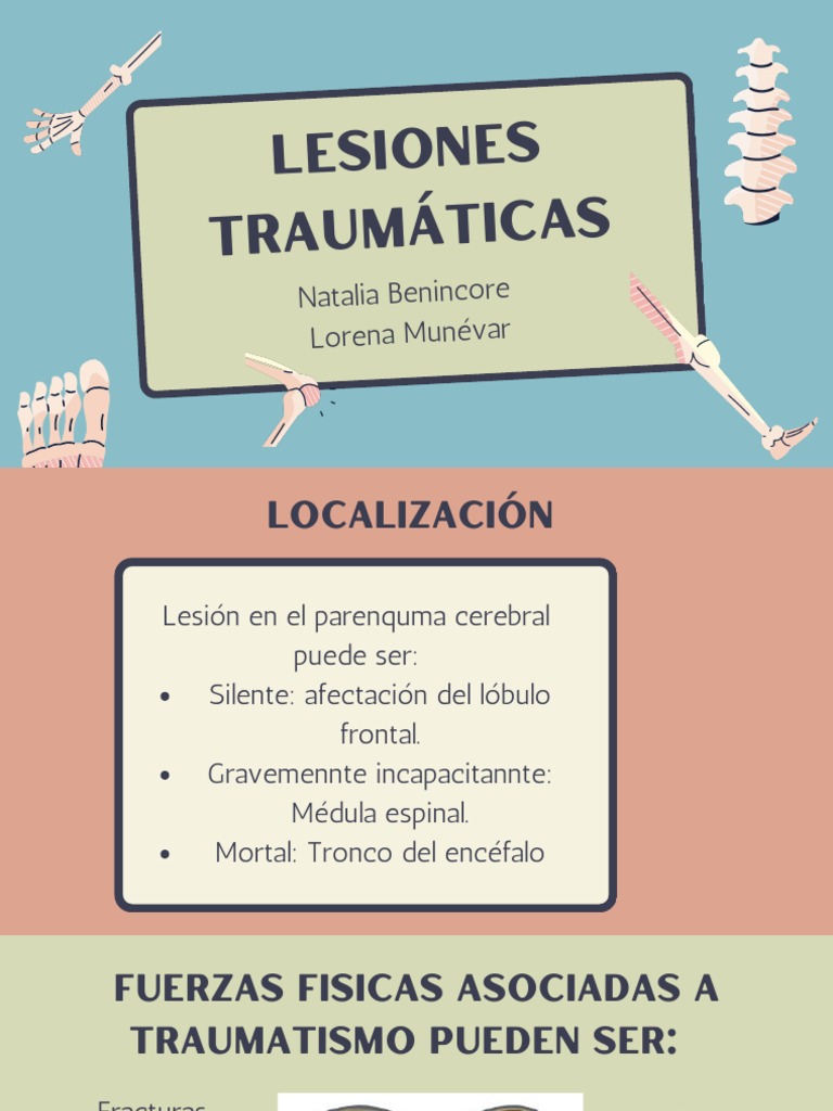Lesiones Traumáticas: Tipos y Tratamientos | PDF