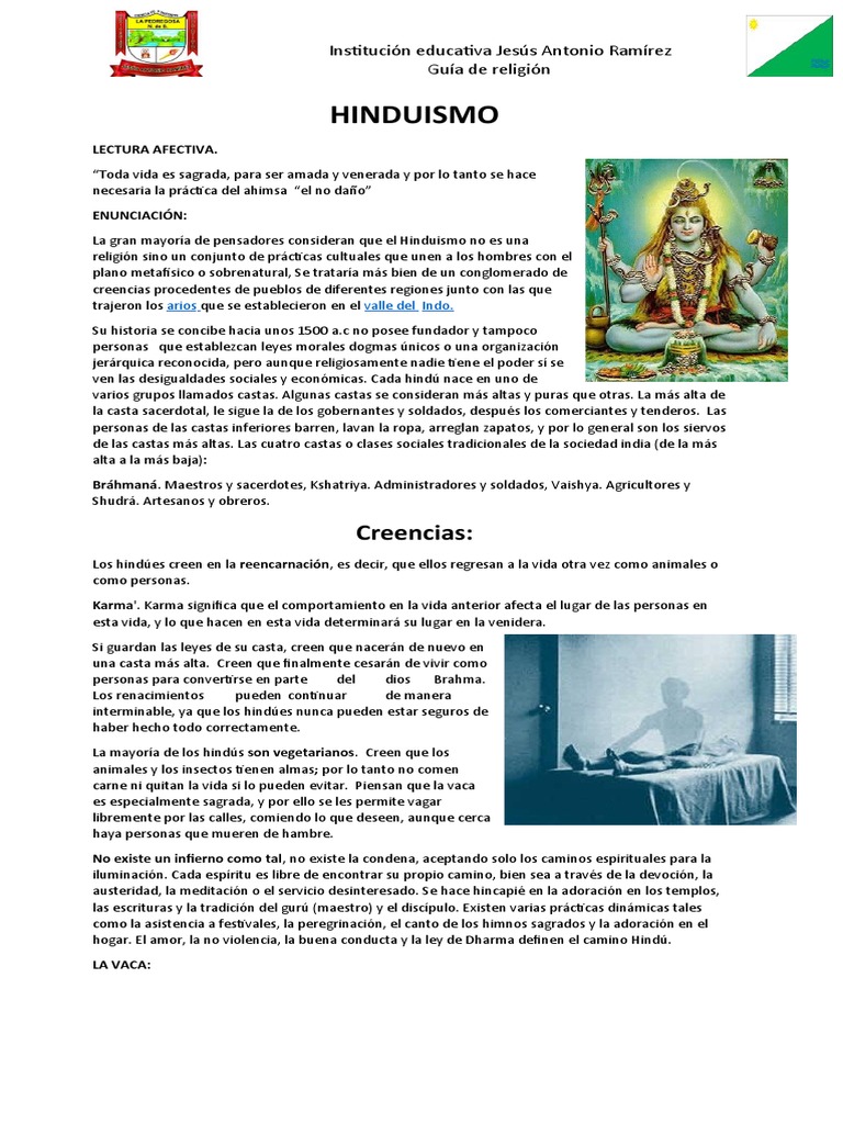 HINDUISMO | PDF | Shiva | Creencia religiosa y doctrina
